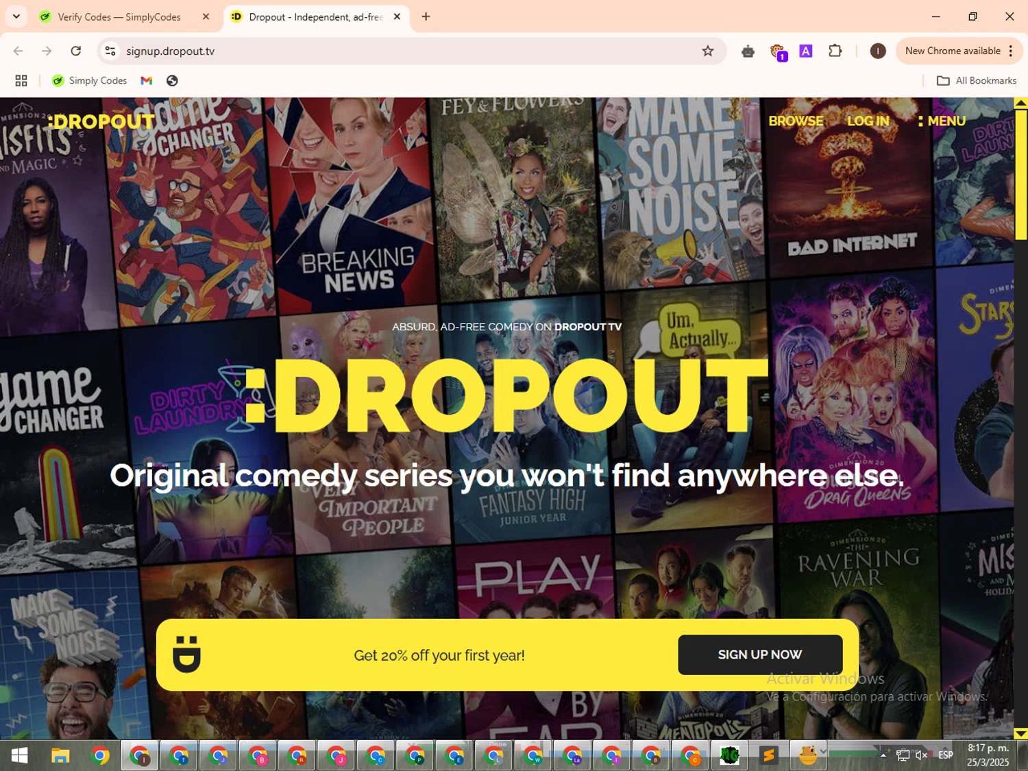 Dropout Promo Codes (2 Verified) - 20% Off w/Code May 2025