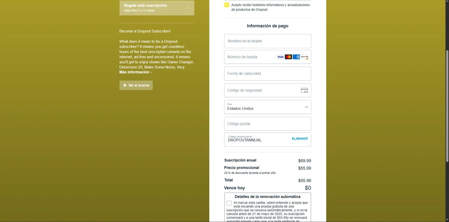 Dropout Promo Codes (4 Verified) - 20% Off w/Code Jun 2025