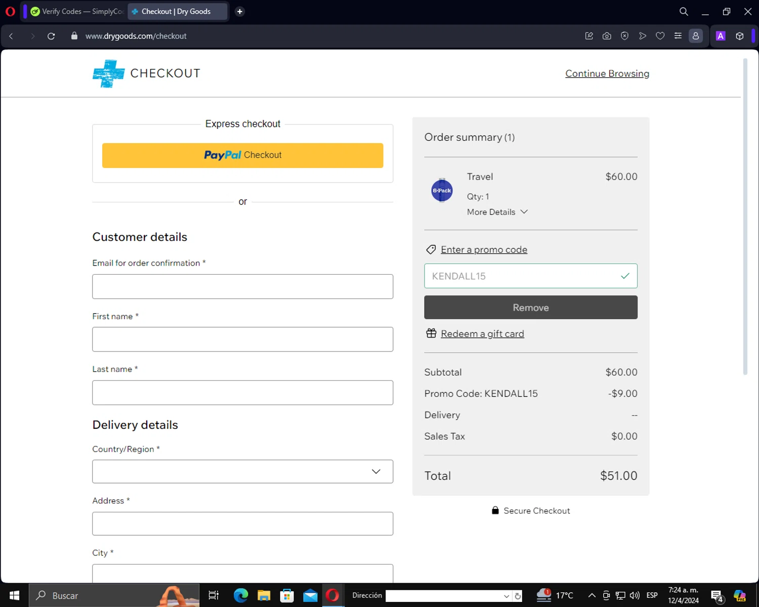 Dry Goods Promo Codes – 15% Off | June 2024