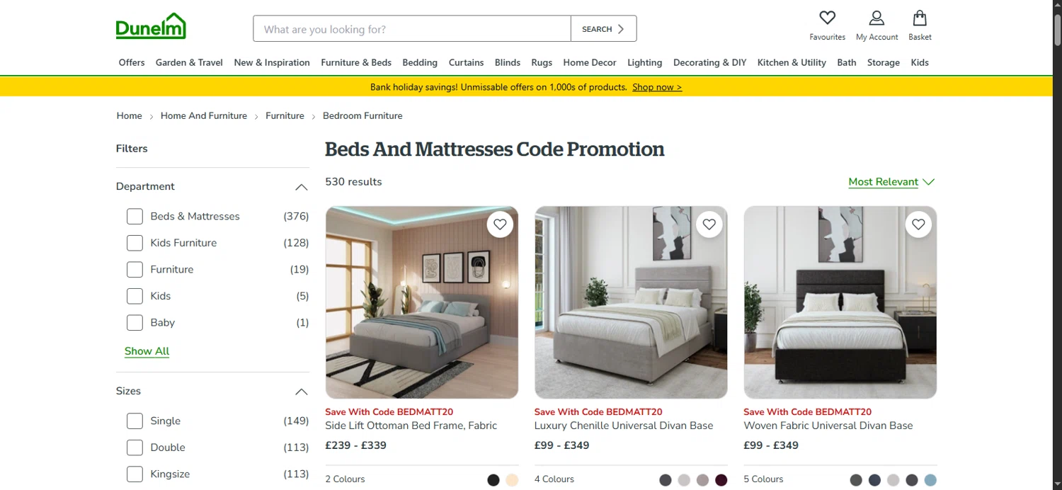 Dunelm Discount Codes - 20% Off (1 Verified) Sep 2025