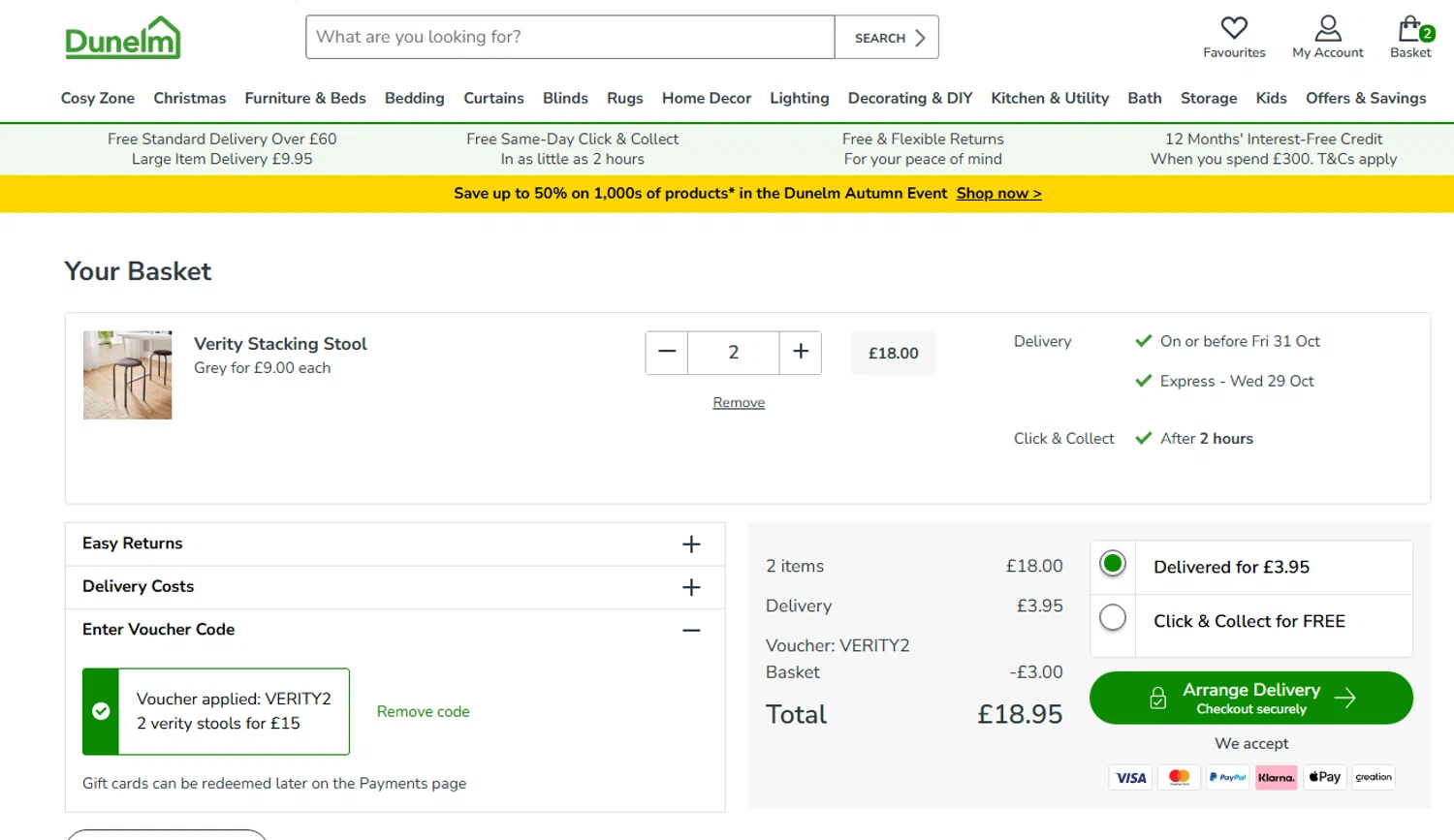 Dunelm Promo Codes - 10% Off Sitewide Coupons Dec 2025