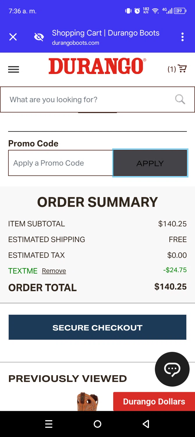 Durango Promo Codes - 25% Off | October 2024