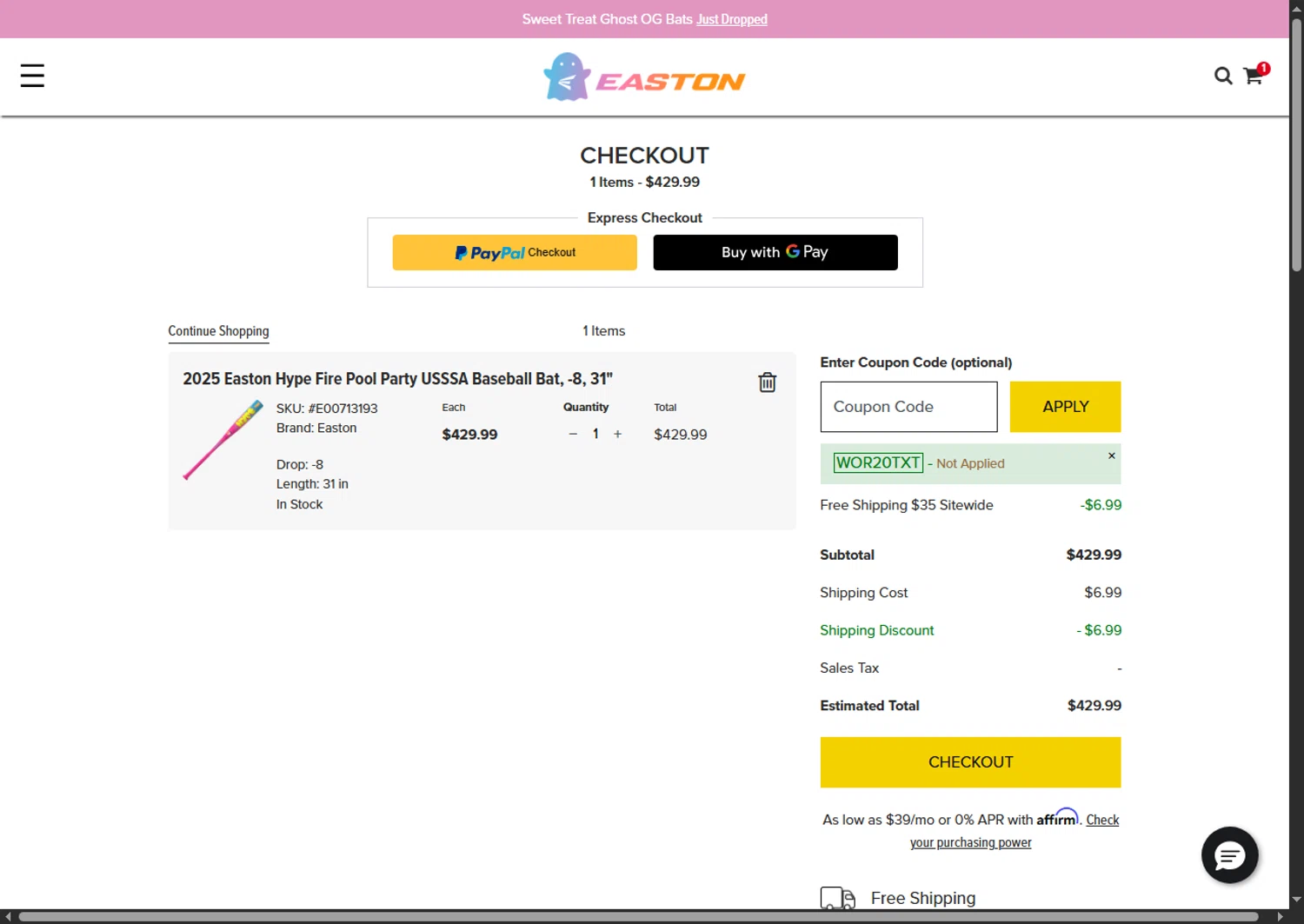 Easton Promo Codes - 15% Off (5 Verified) Dec 2025
