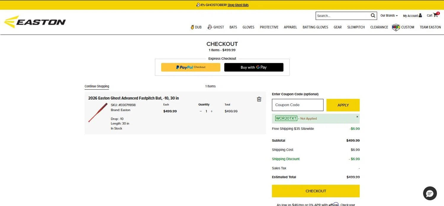 Easton Promo Codes - 15% Off (5 Verified) Dec 2025