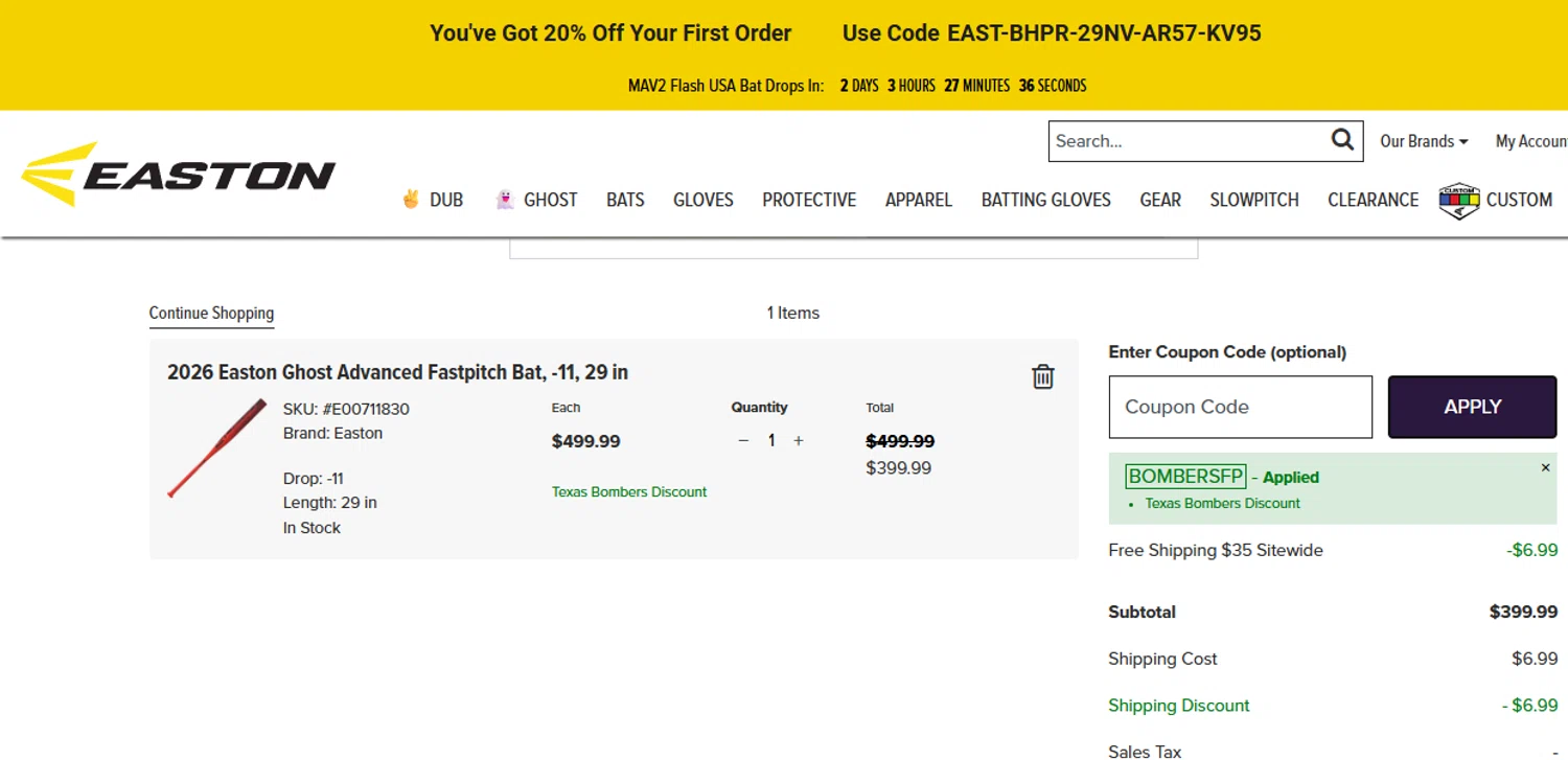 Easton Discount Codes - 15% Off (5 Verified) Oct 2025