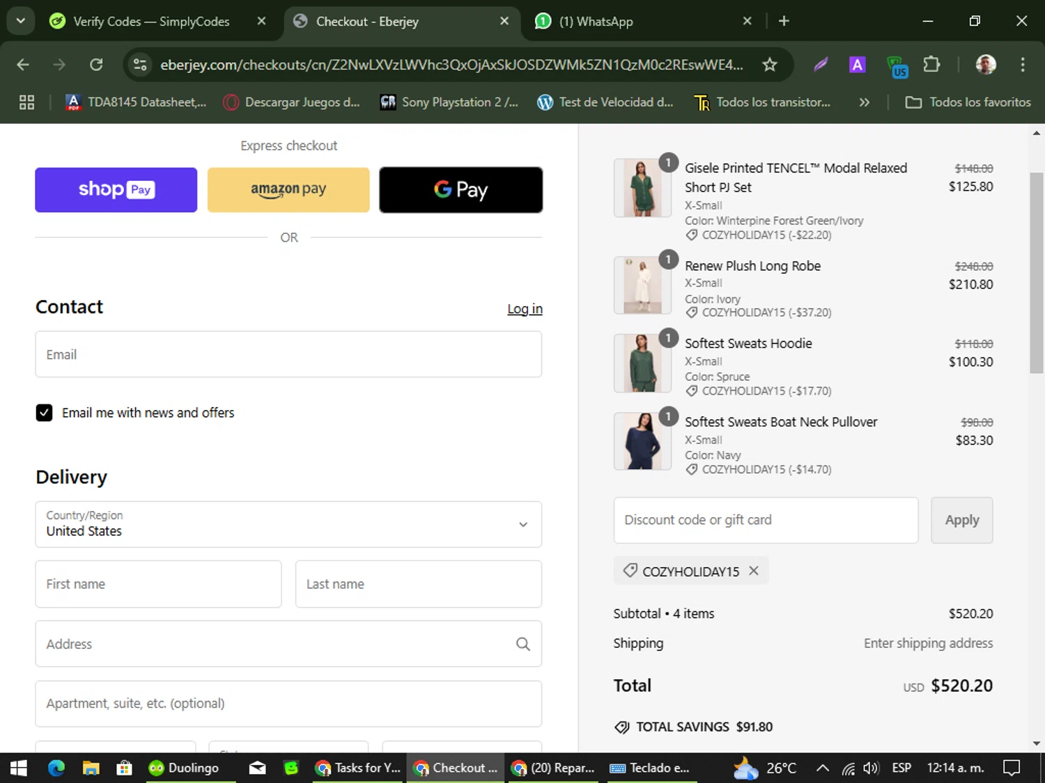 Eberjey Discount Codes - 15% Off | November 2024