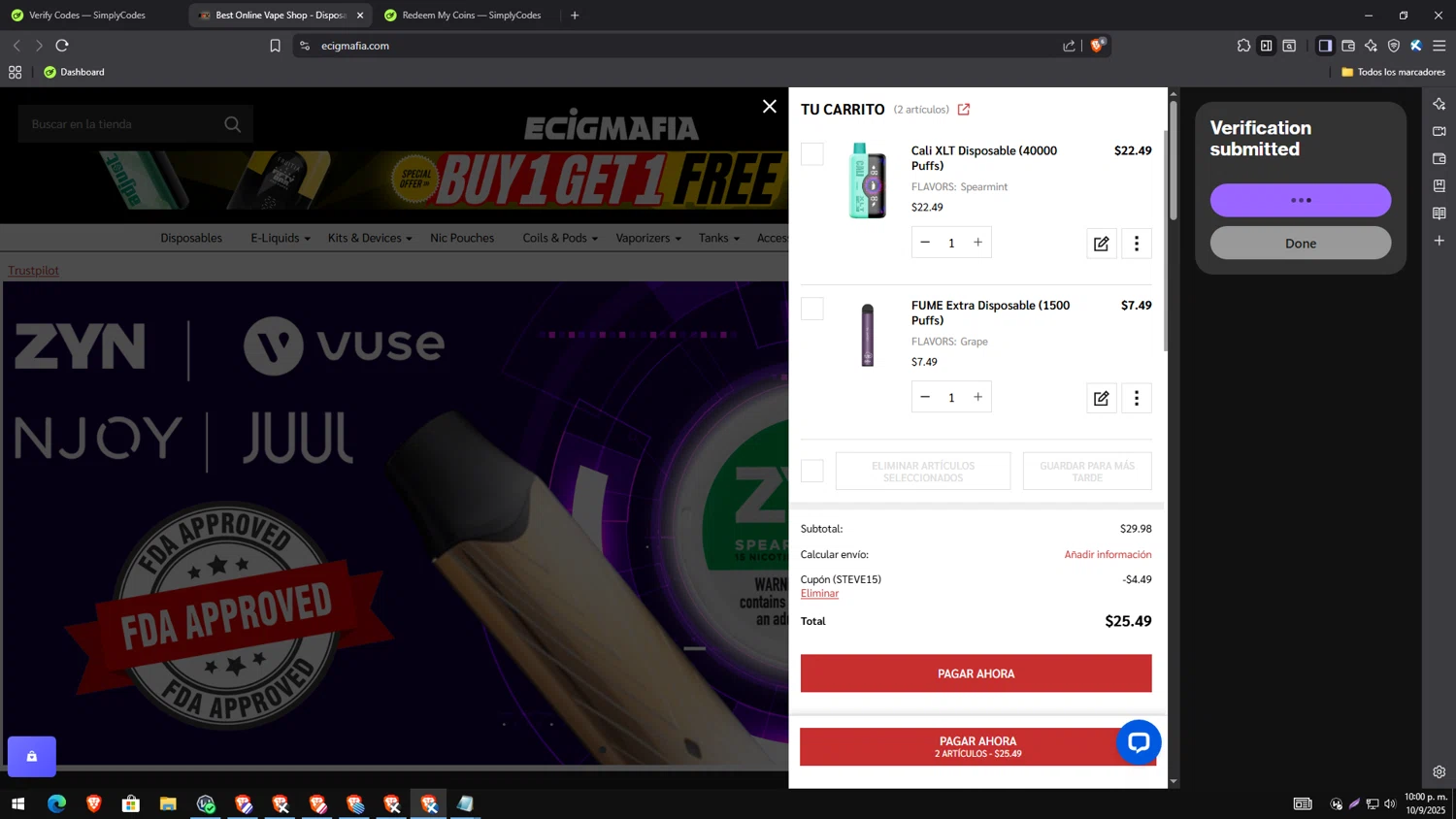 EcigMafia Promo Codes (8 Verified) - 20% Off w/Code Oct 2025