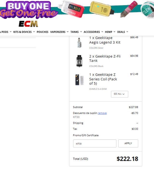 ECM Vape Discount Codes - 15% Off (4 Verified) Jun 2025