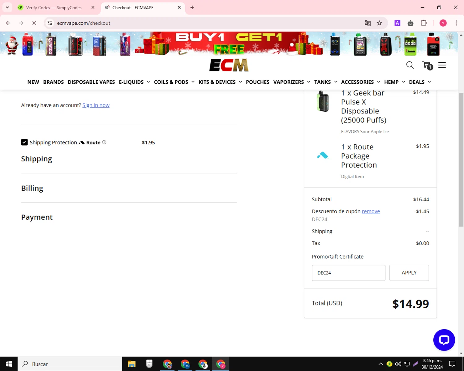 ECM Vape Coupon Codes - 15% Off | January 2025