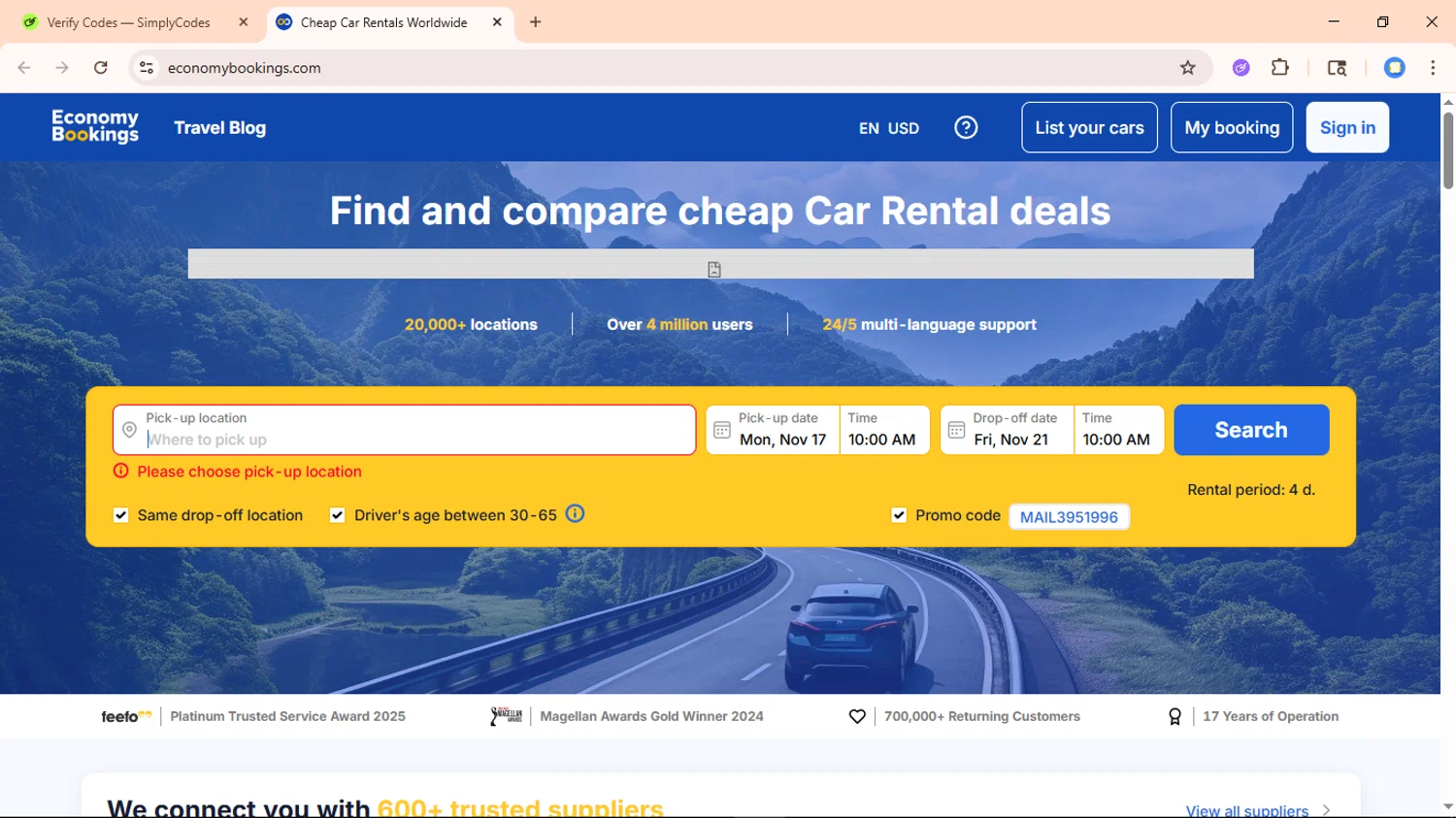 EconomyBookings.com Promo Code - 5% Off Dec 2025