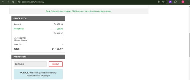 ECS Tuning Promo Codes (5 Verified) - $25 Off Jan 2025