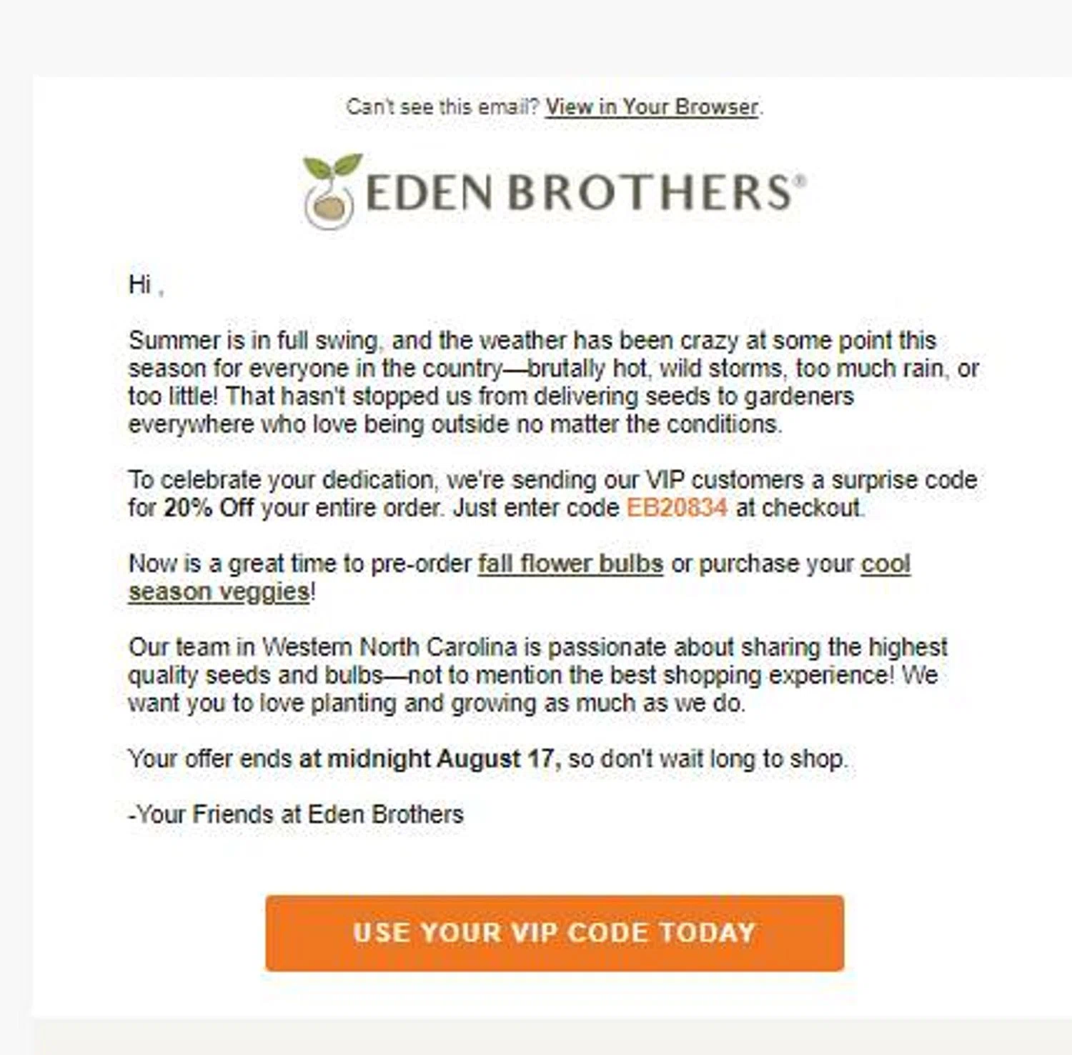 EDEN Brothers Coupons - 20% Off Discount Codes in August 2024 | SimplyCodes