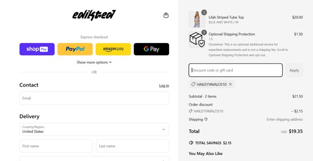 edikted Discount Codes (9 Verified) - 10% Off Apr 2025