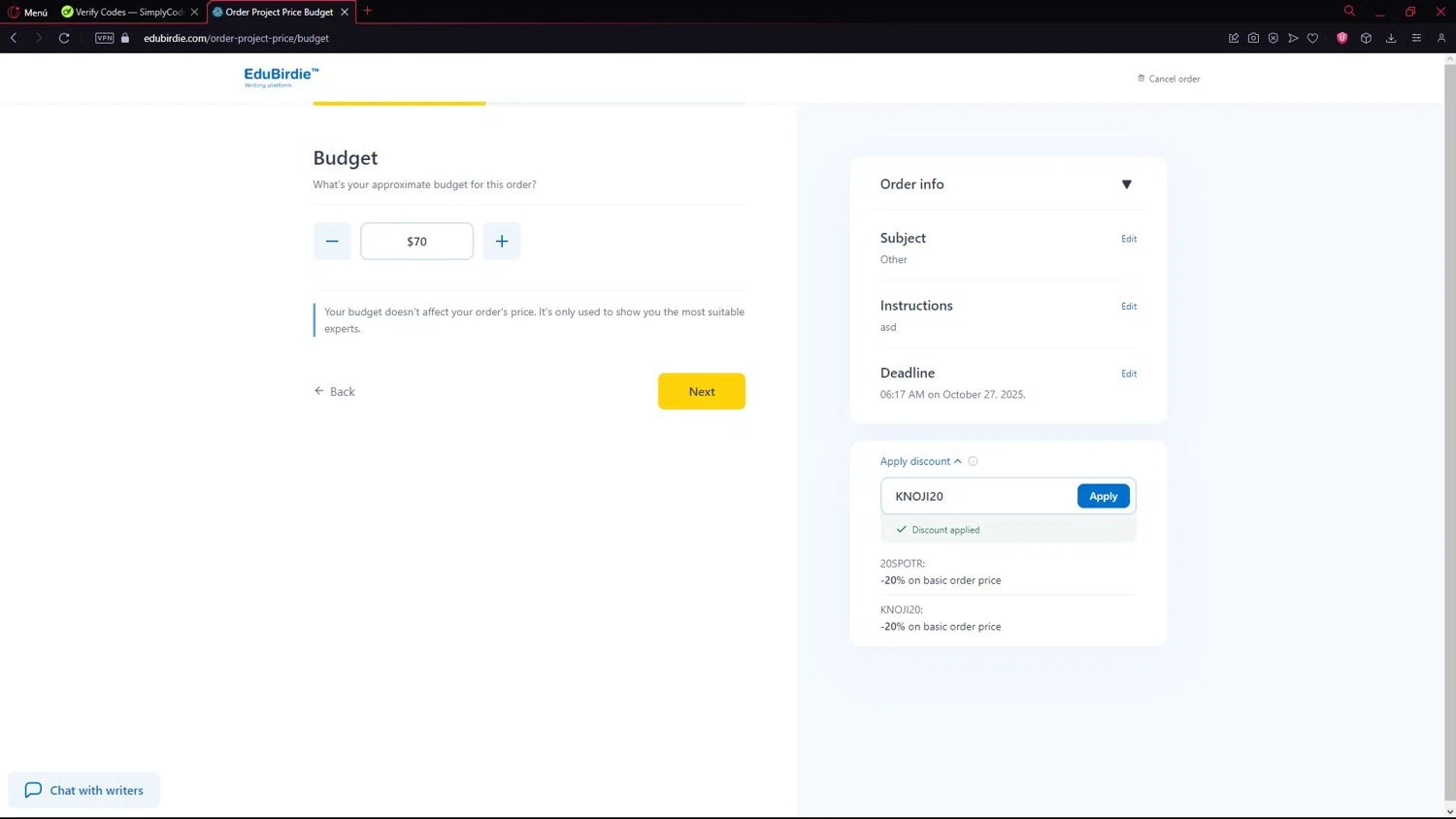 Edubirdie Promo Codes - 10% Off Coupons Mar 2026