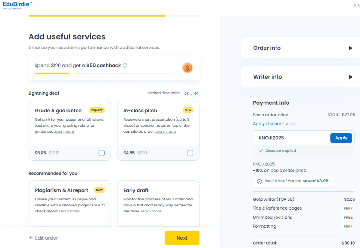 Edubirdie Promo Codes - 20% Off Coupons Mar 2026