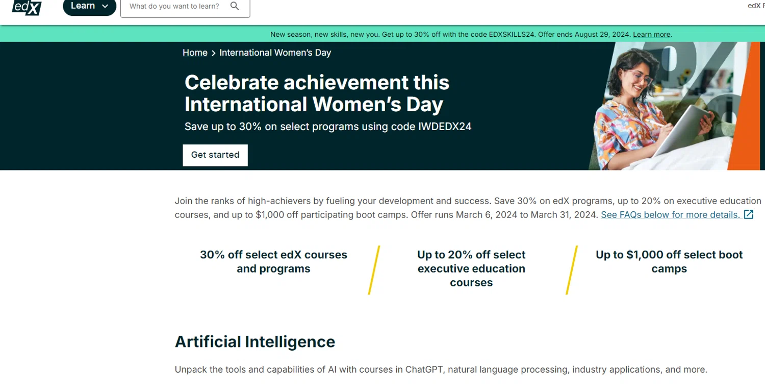 edX Coupon Codes - 15% Off | September 2024