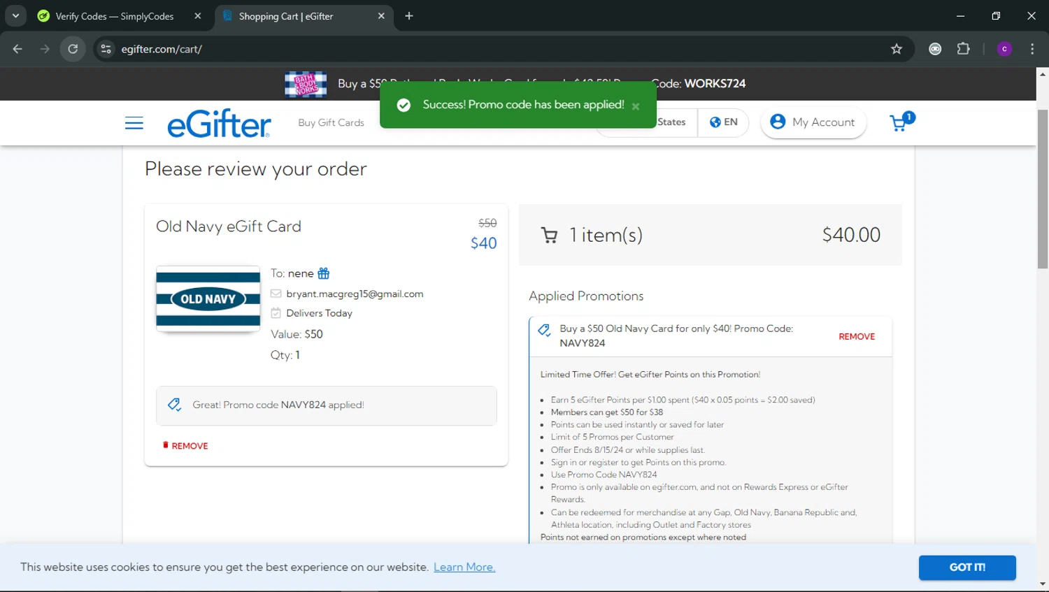 eGifter Promo Codes - $20 Off | September 2024