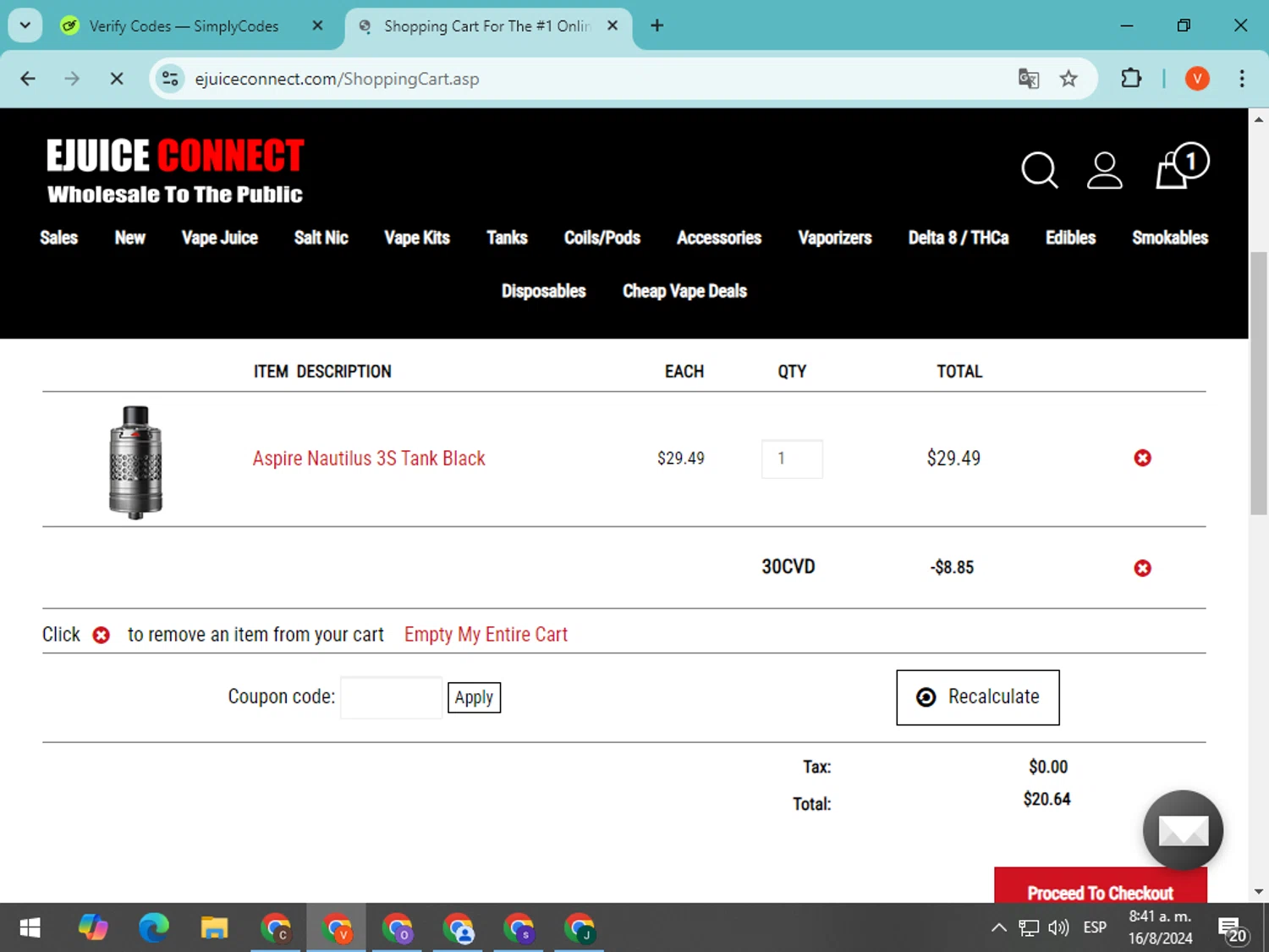 EJuice Connect Coupons - 20% Off | September 2024