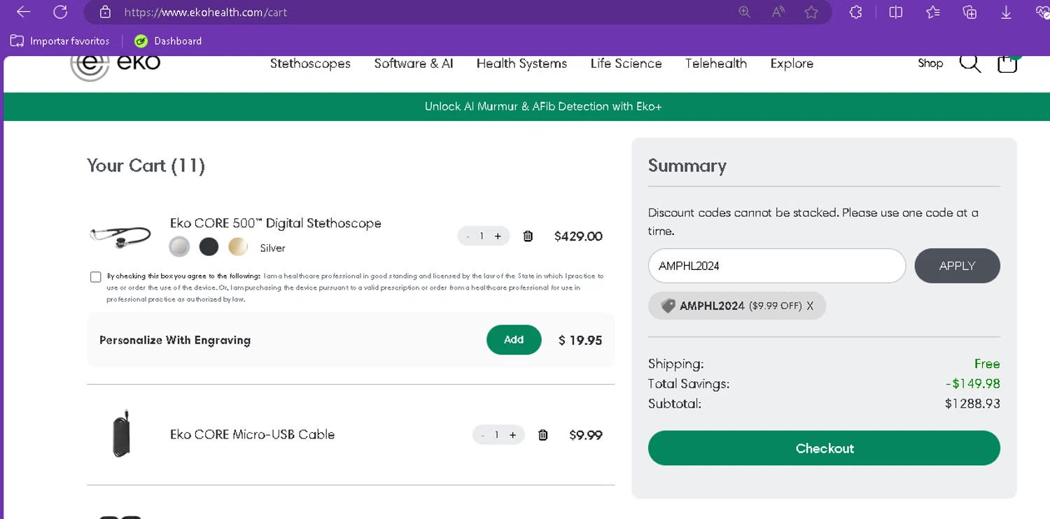 Eko Health Discount Codes - up to $30 Off | October 2024