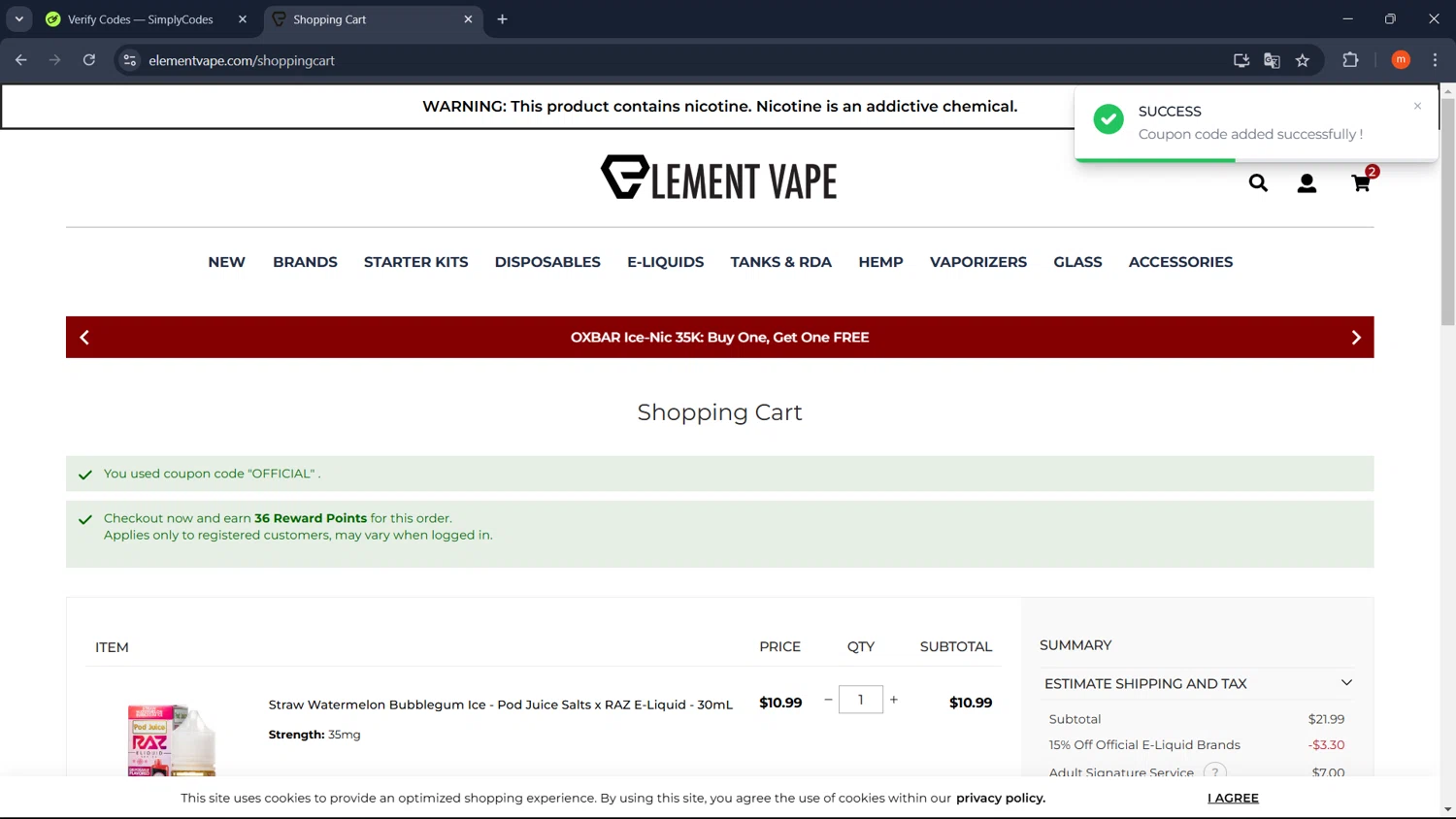 Element Vape Coupon Codes & Black Friday 2024 Deals - 22% Off