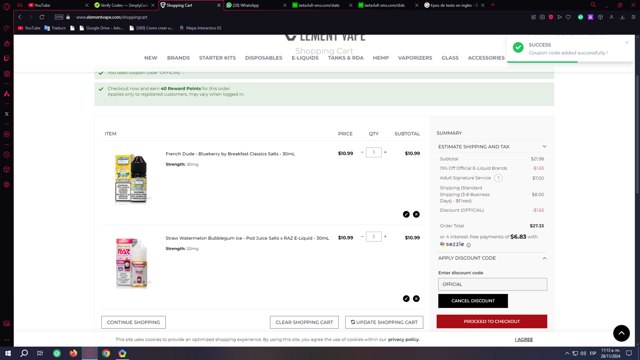 Element Vape Coupon Codes - $30 Off | December 2024