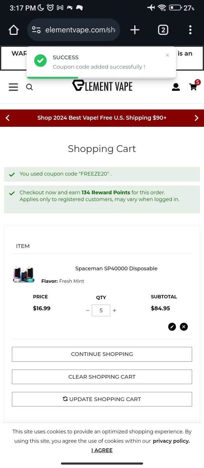 Element Vape Coupon Codes - 30% Off | December 2024