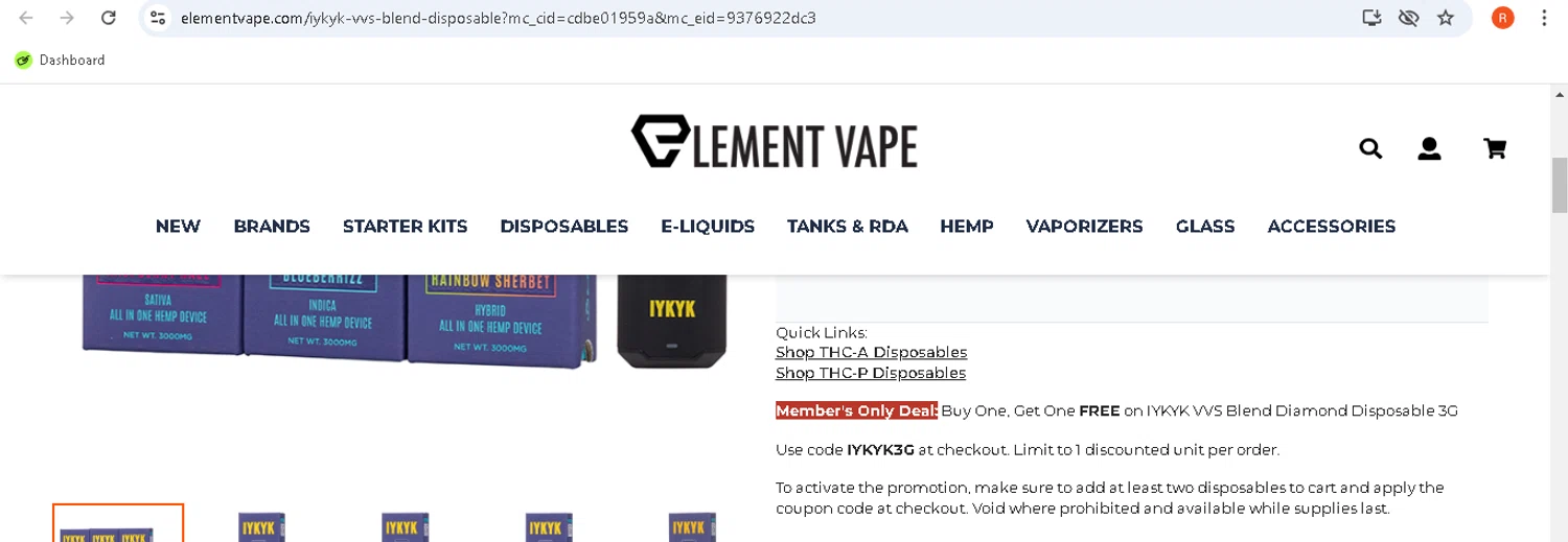 Element Vape Coupon Codes - 30% Off | December 2024