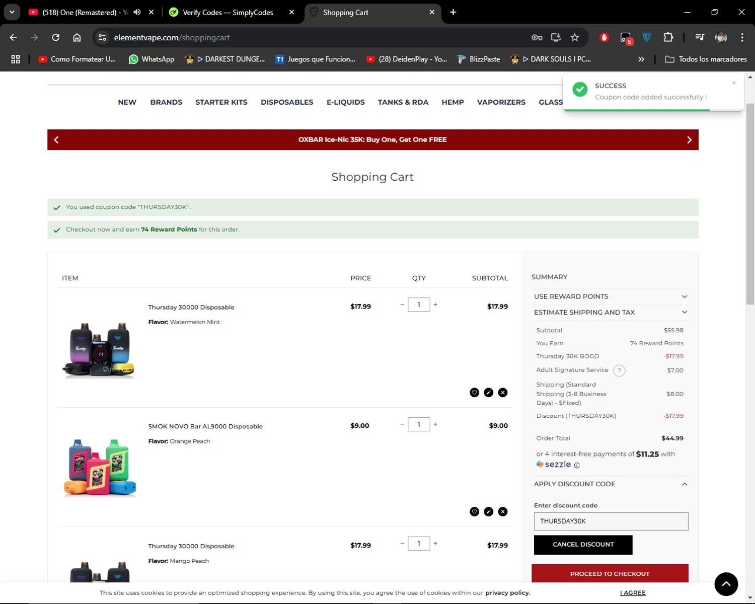 Element Vape Coupon Codes - $8 Off | November 2024