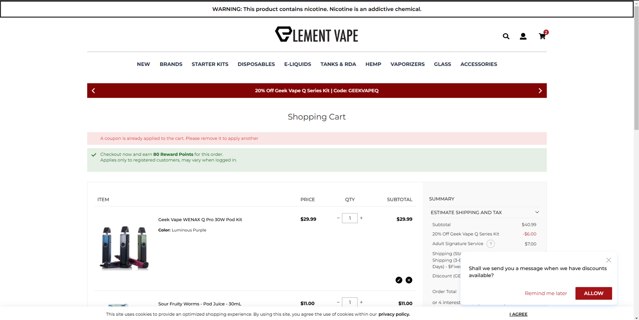 Element Vape Coupon Codes - 30% Off | December 2024
