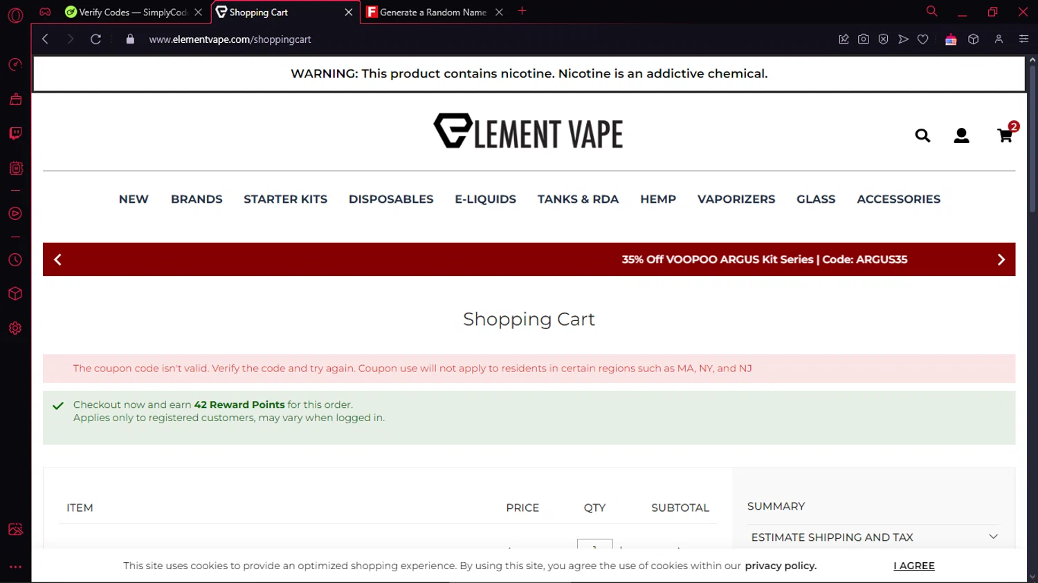 Element Vape Coupon Codes & Cyber Monday 2024 Deals - $45 Off