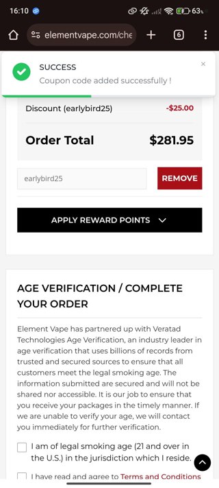 Element Vape Coupon Codes & Cyber Monday 2024 Deals - $45 Off