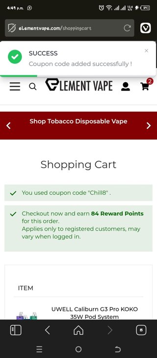 Element Vape Coupon Codes - 30% Off | January 2025