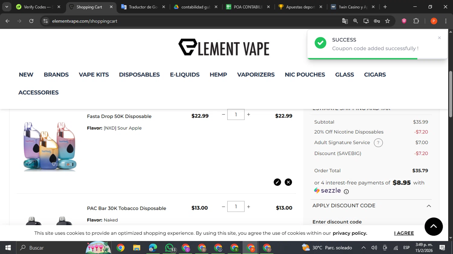 Element Vape Promo Codes - 15% Off (4 Verified) Feb 2026