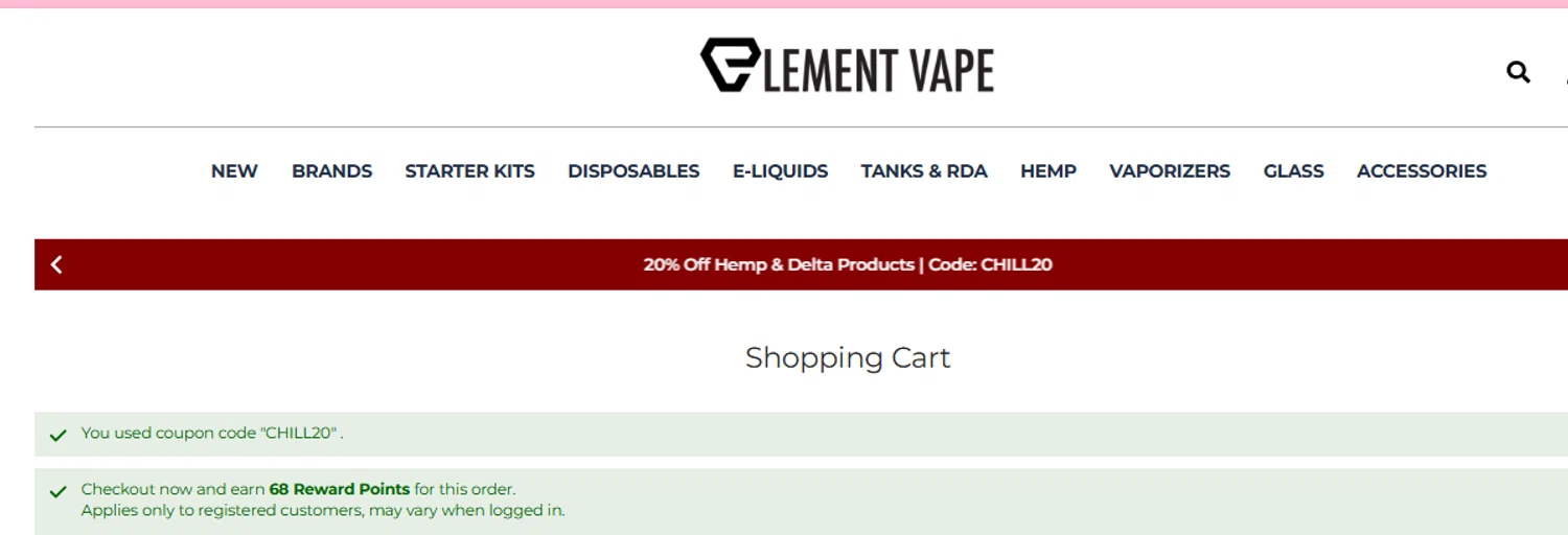 Element Vape Coupon Codes - 30% Off | December 2024