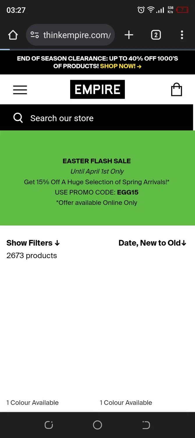 Empire Coupon Codes - 20% Off | August 2024