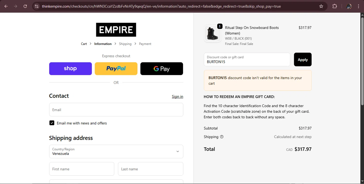 Empire Promo Codes - 20% Off (3 Verified) Jan 2026