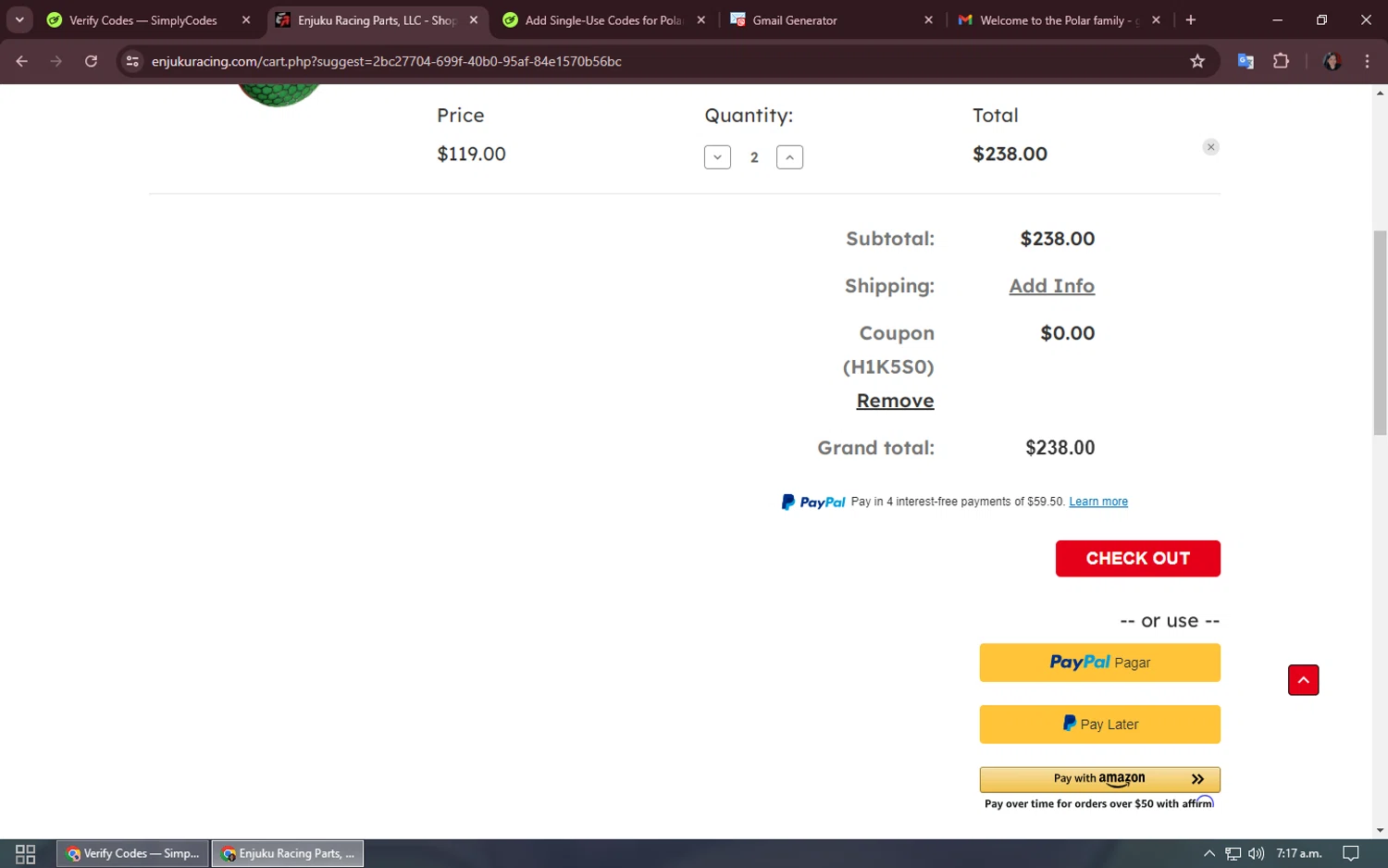 Enjuku Racing Coupons - up to 20% Off | October 2024