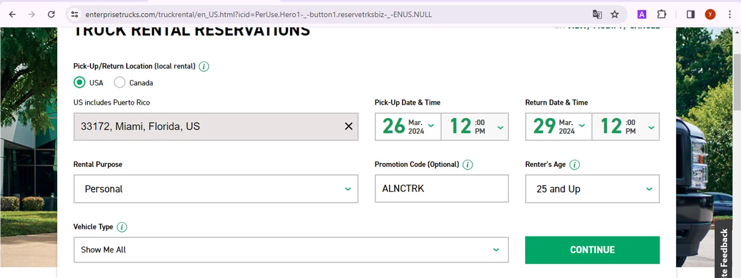 Enterprise Truck Rental Promo Codes – 10% Off | 08 2024
