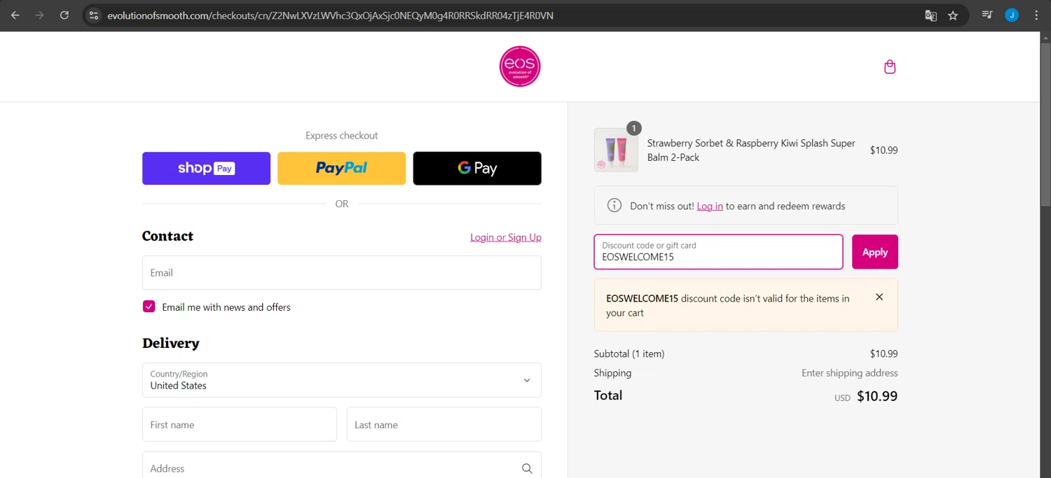 EOS Promo Codes - 15% Off | October 2024