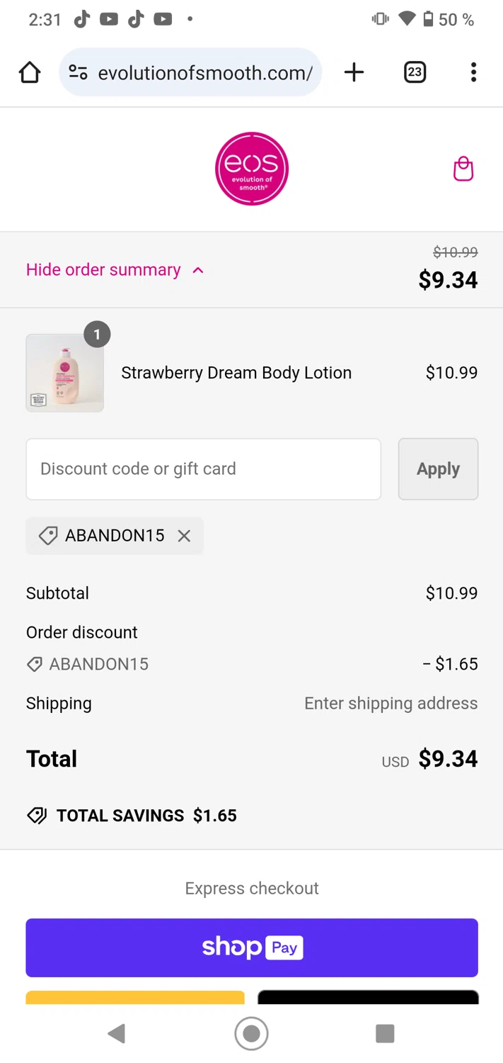 EOS Promo Codes - 15% Off | October 2024