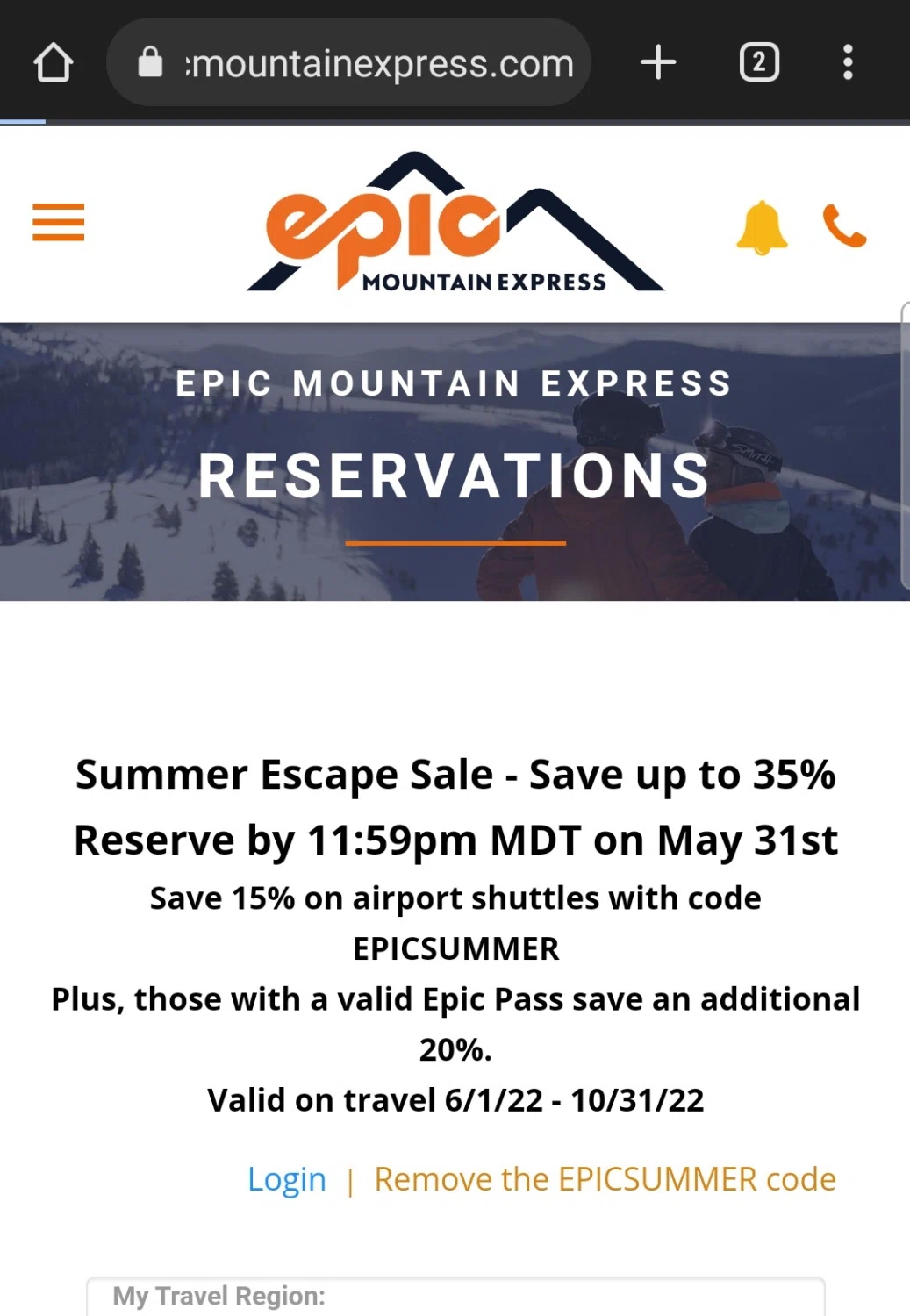 Epic Mountain Express Promo Codes – 15% Off | July 2024
