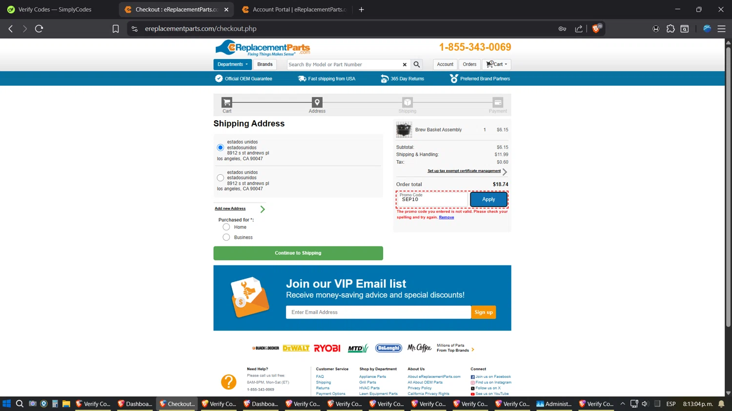 eReplacementParts.com Promo Codes - 15% Off Coupons Oct 2025
