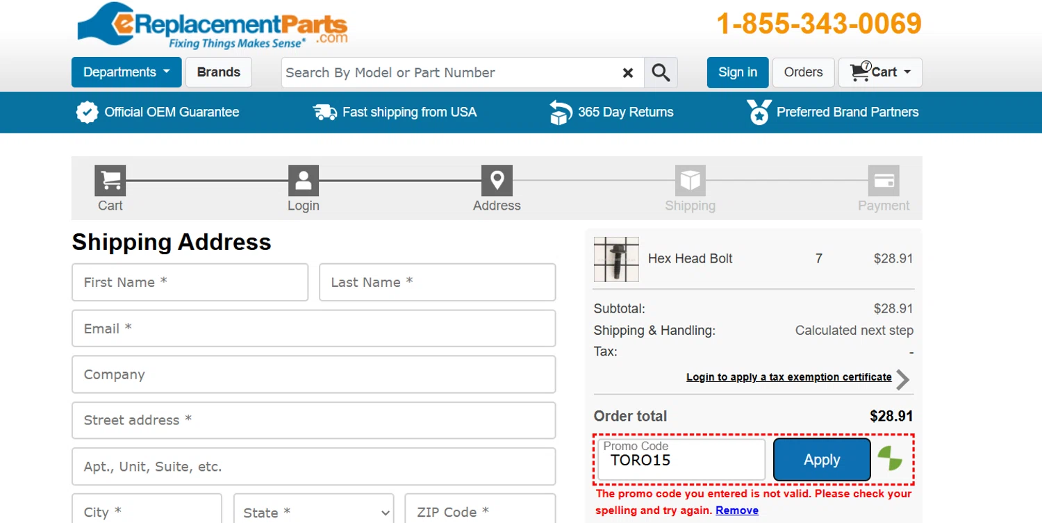 eReplacementParts.com Promo Codes - 15% Off Coupons Oct 2025