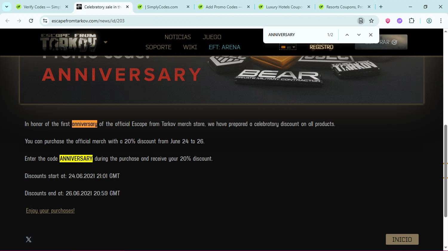 Escape from Tarkov Promo Codes - 20% Off Coupons Oct 2025