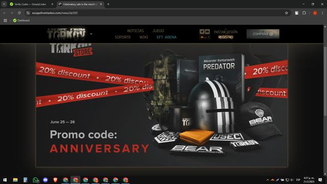 Escape from Tarkov Promo Codes - 20% Off Coupons Oct 2025