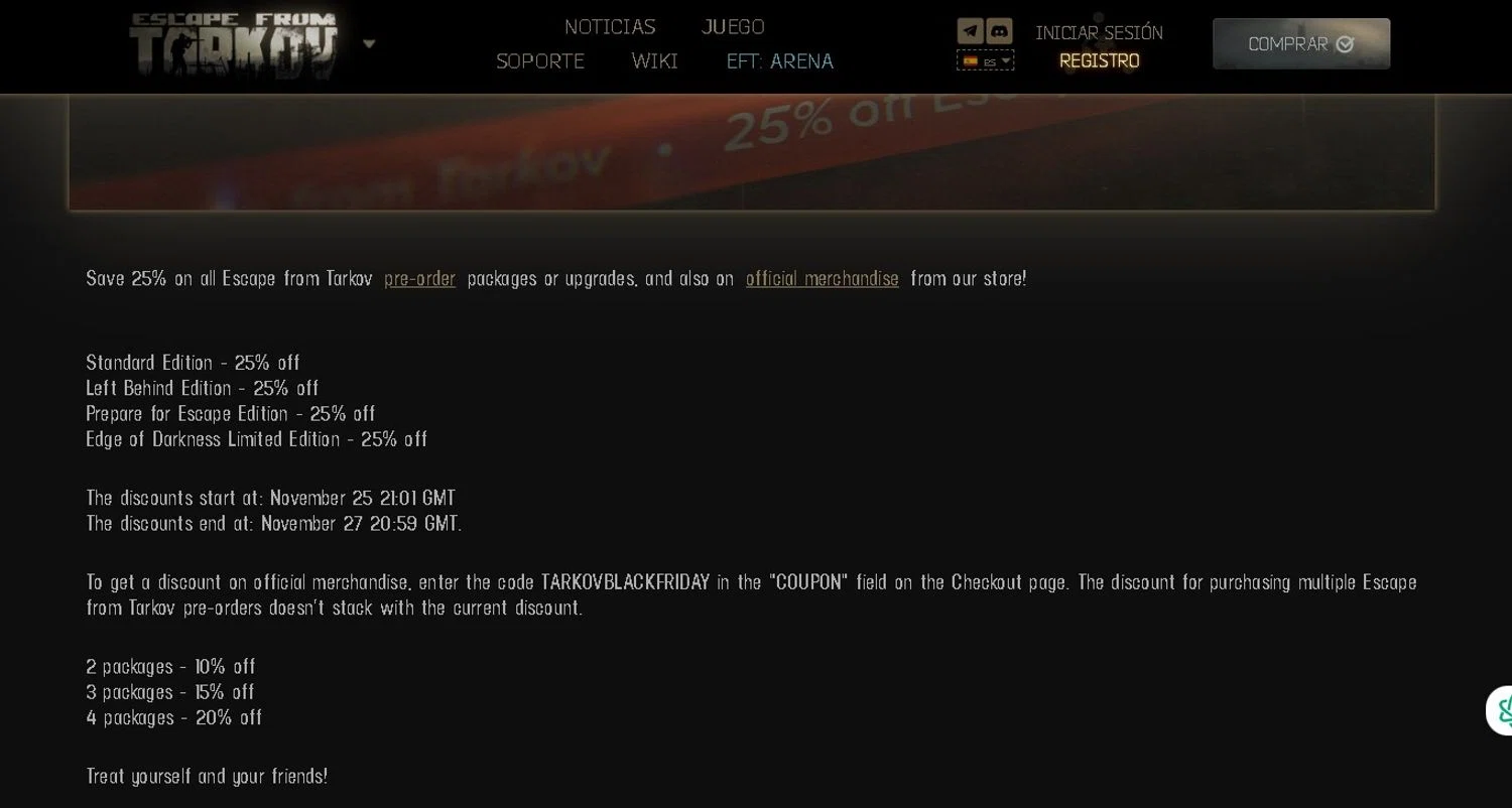 Escape from Tarkov Promo Codes - 25% Off Coupons Jun 2025