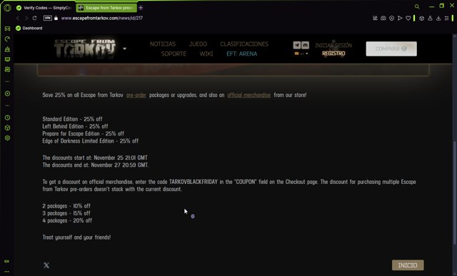 Escape from Tarkov Promo Code (2 Verified) - 25% Off Feb 2025