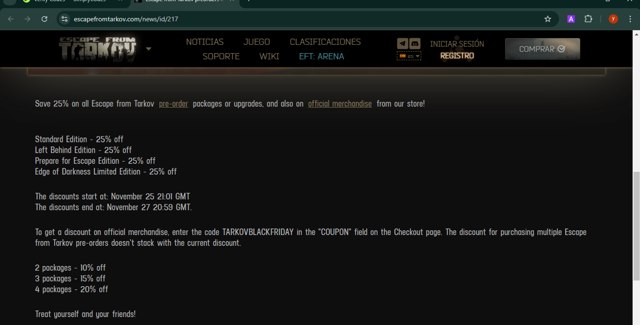 Escape from Tarkov Promo Code (1 Verified) - 20% Off Feb 2025