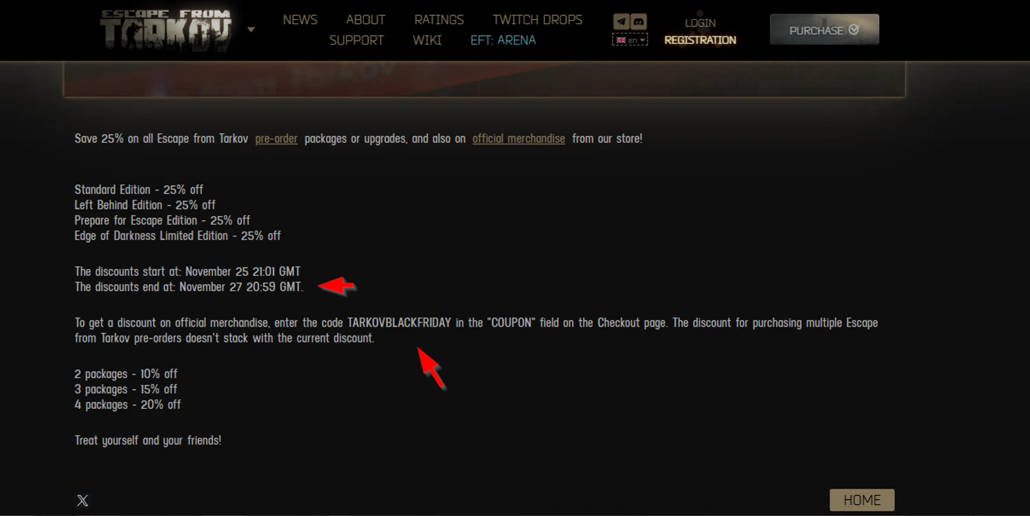 Escape from Tarkov Promo Codes - 25% Off Coupons Jan 2025