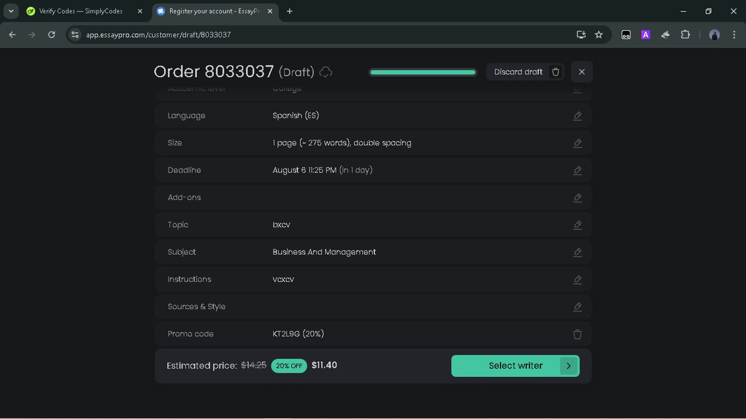 EssayPro.com Promo Codes - 20% Off | November 2024